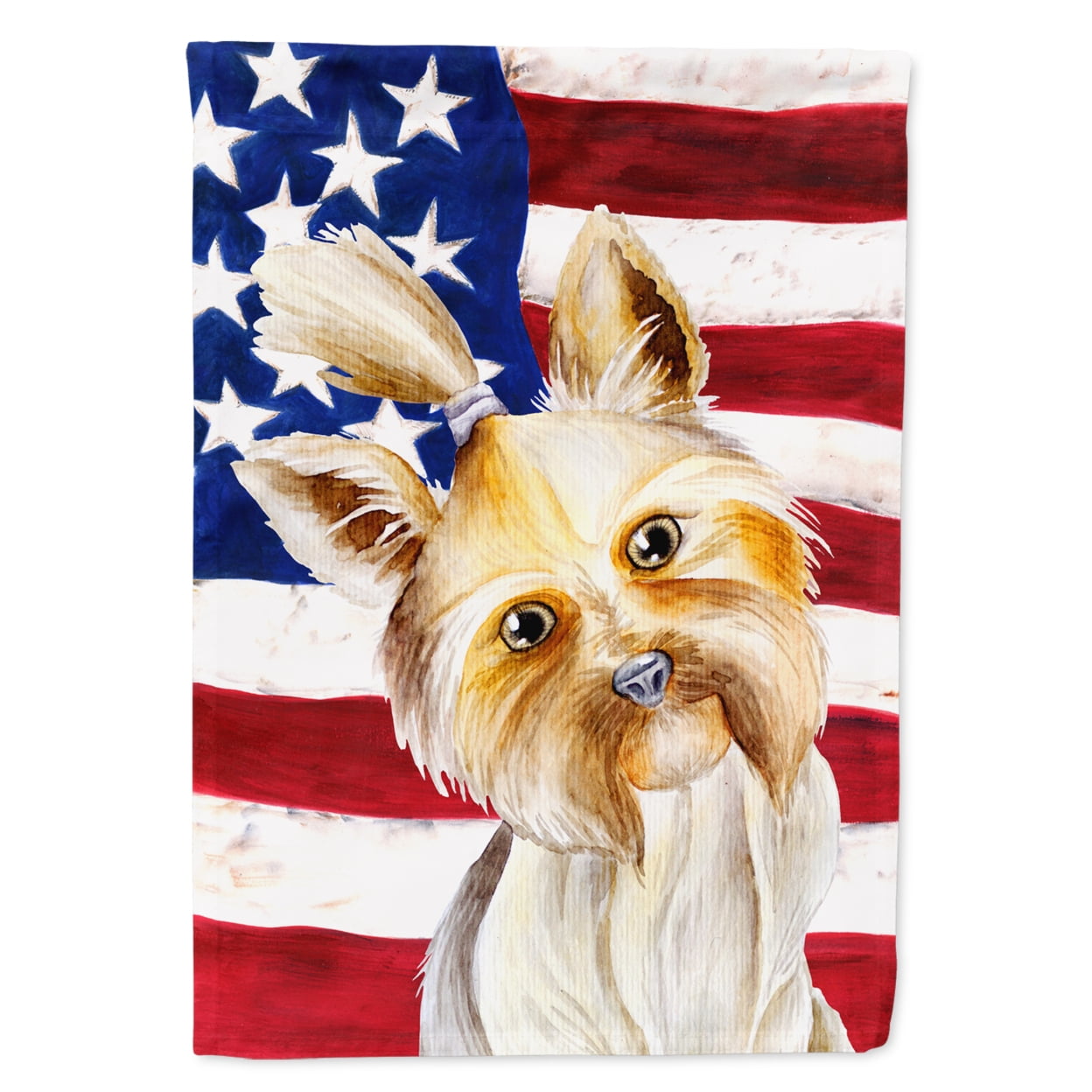Carolines Treasures CK1382GF Yorkie Yorkshier Terrier Patriotic Flag ...
