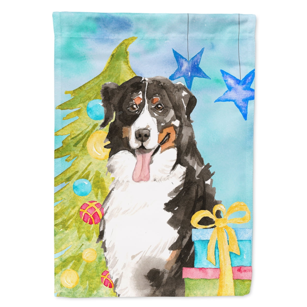 Carolines Treasures CK1889GF Christmas Tree Bernese Mountain Dog Flag Garden Size Small ...