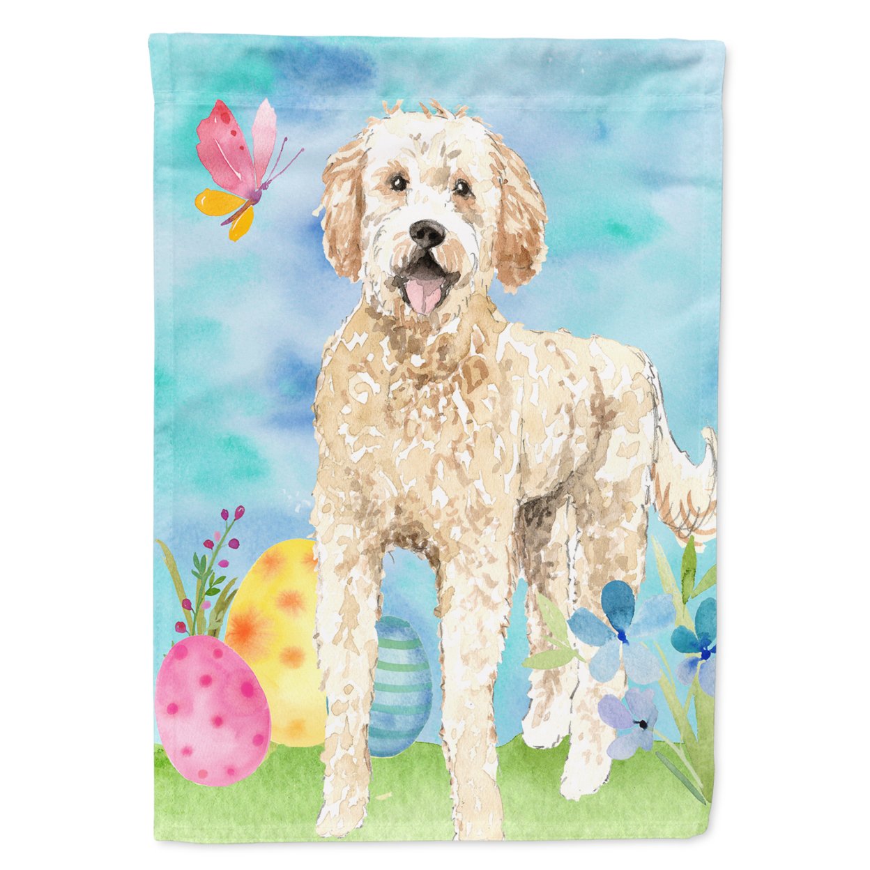 Carolines Treasures CK1916GF Easter Eggs Goldendoodle Flag Garden Size ...