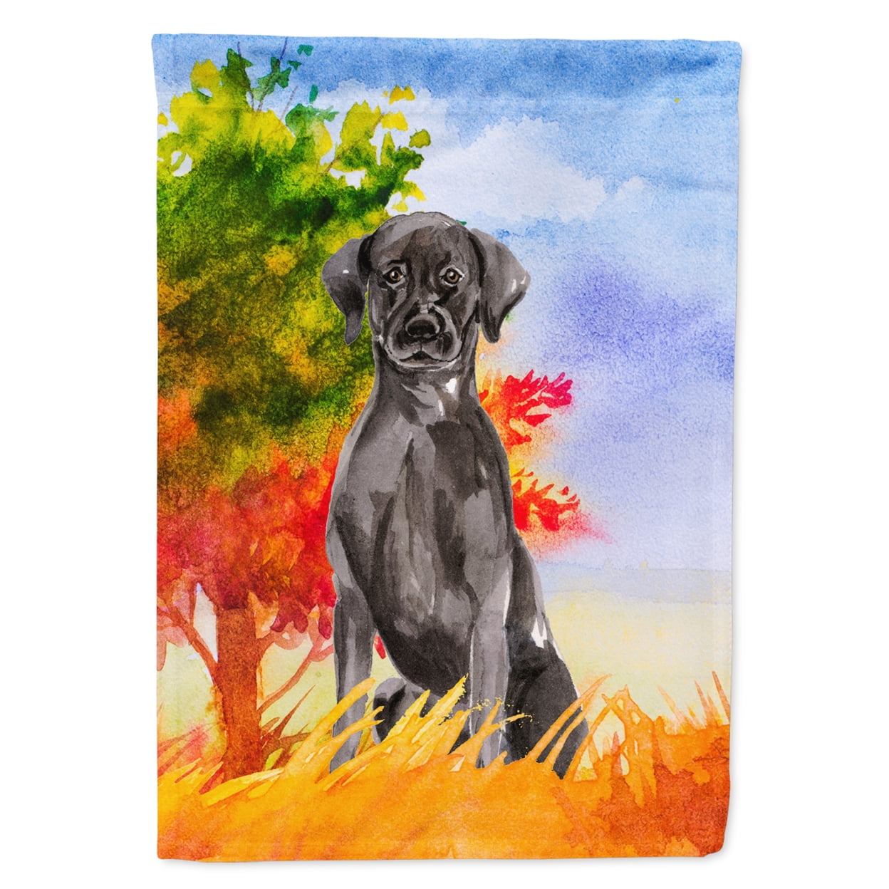 Carolines Treasures CK1957GF Fall Black Labrador Retriever Flag Garden ...