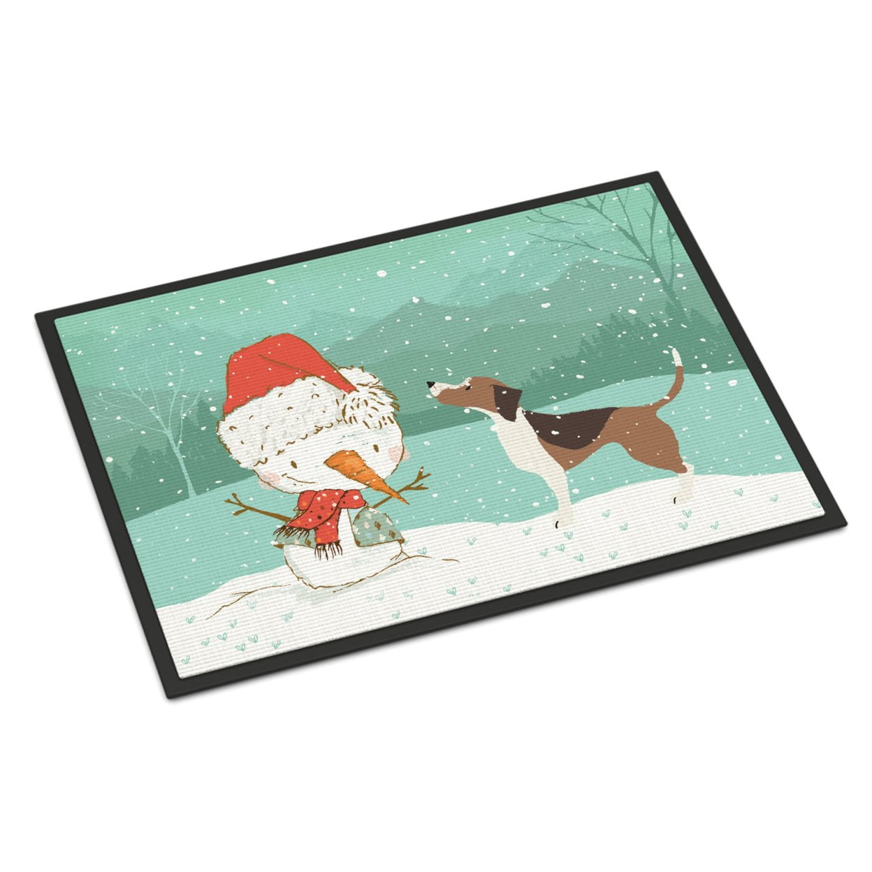 Carolines Treasures CK2052MAT Beagle Snowman Christmas Door Mat Indoor ...
