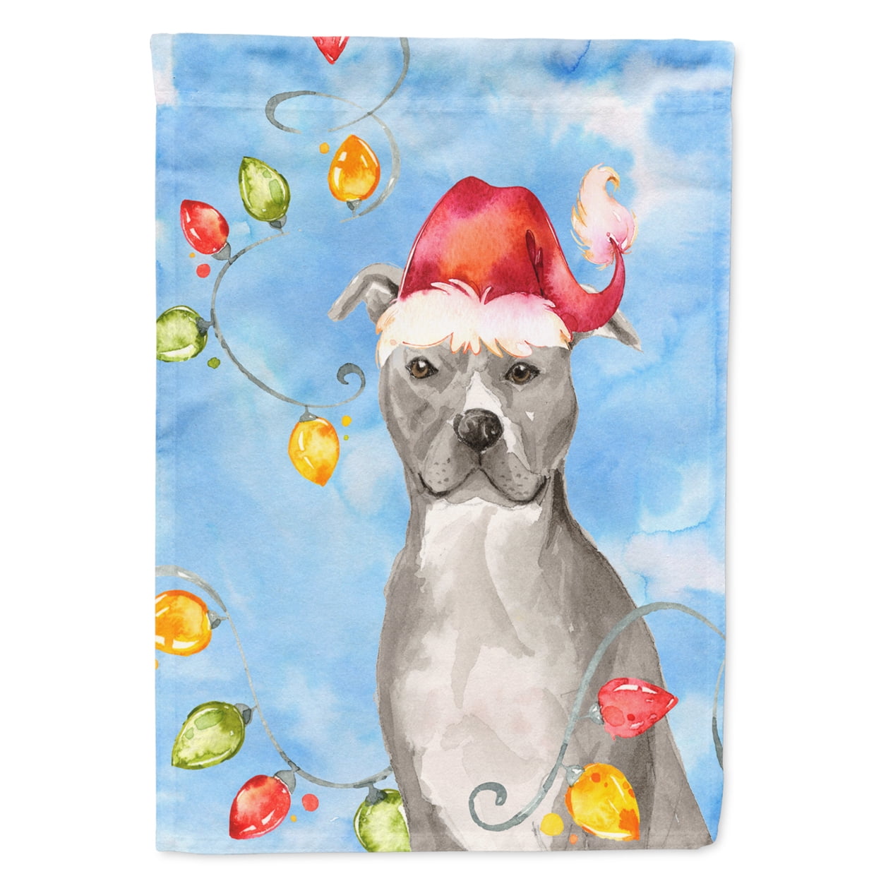Carolines Treasures CK2502GF Christmas Lights Staffordshire Bull ...