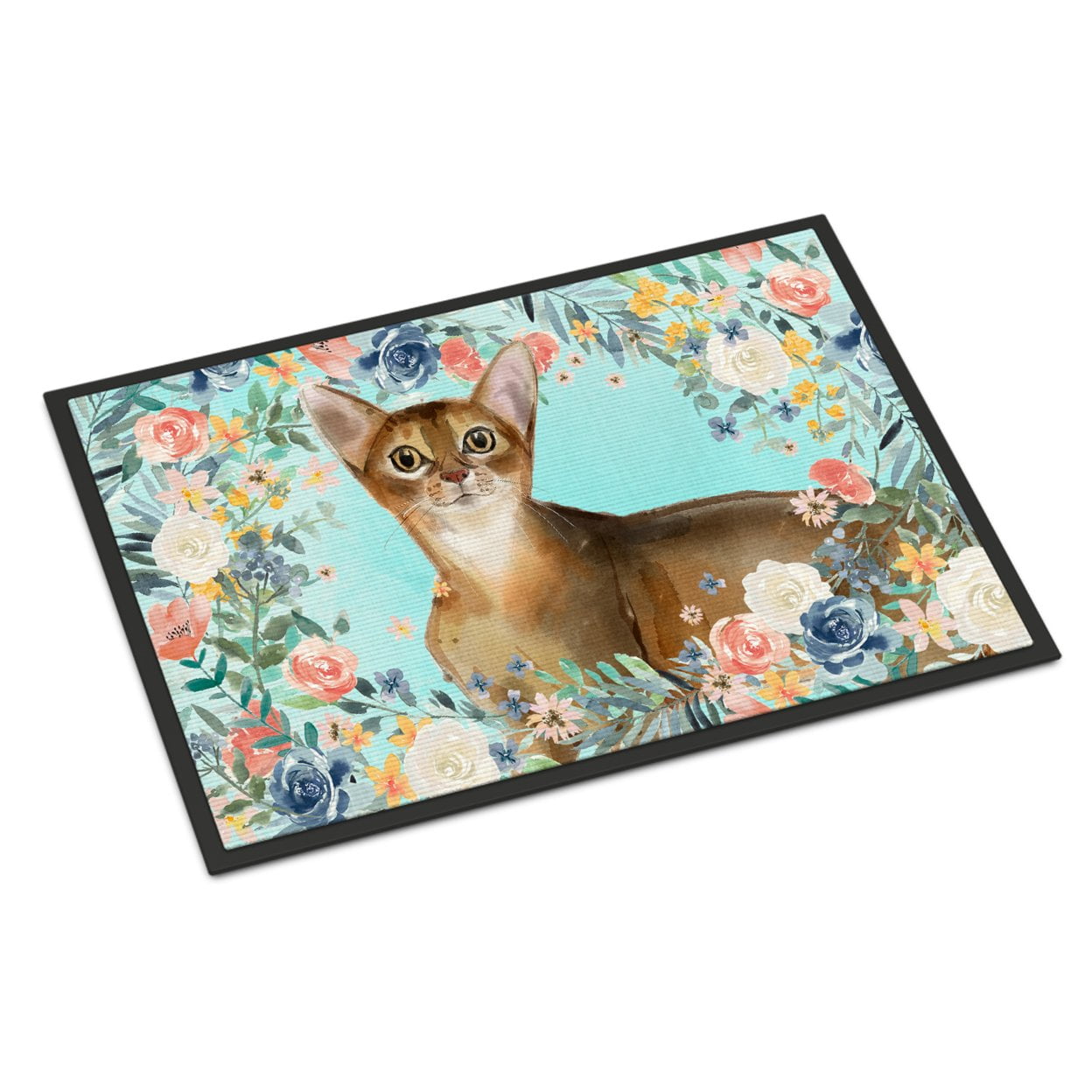 Carolines Treasures CK3386JMAT Abyssinian Spring Flowers Door Mat ...