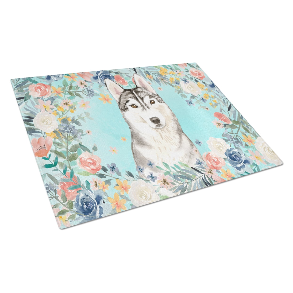 Carolines Treasures CK3408LCB Siberian Husky Glass Cutting Board Large ...