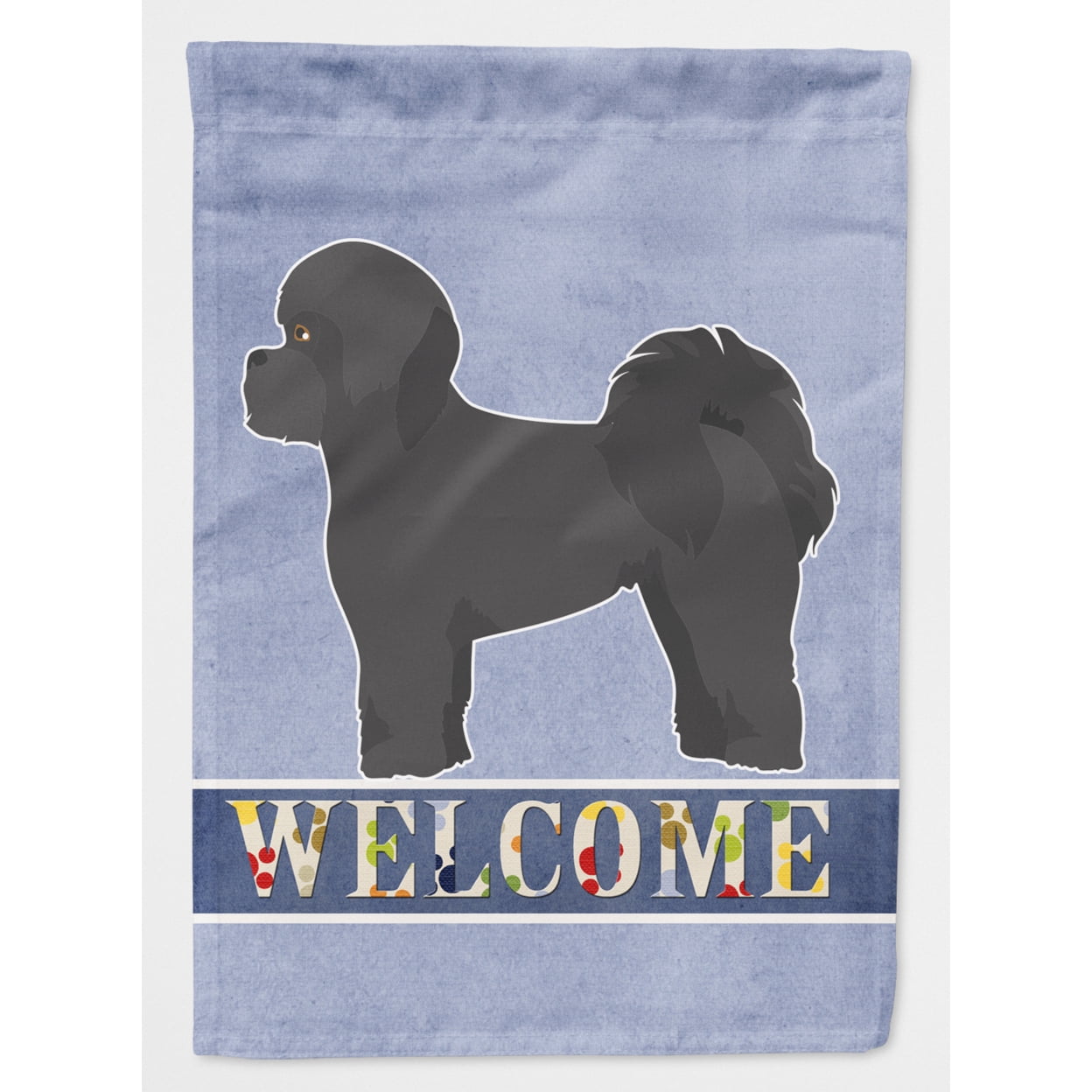 Carolines Treasures CK3758CHF Black Mal-Shi Welcome Flag Canvas House ...