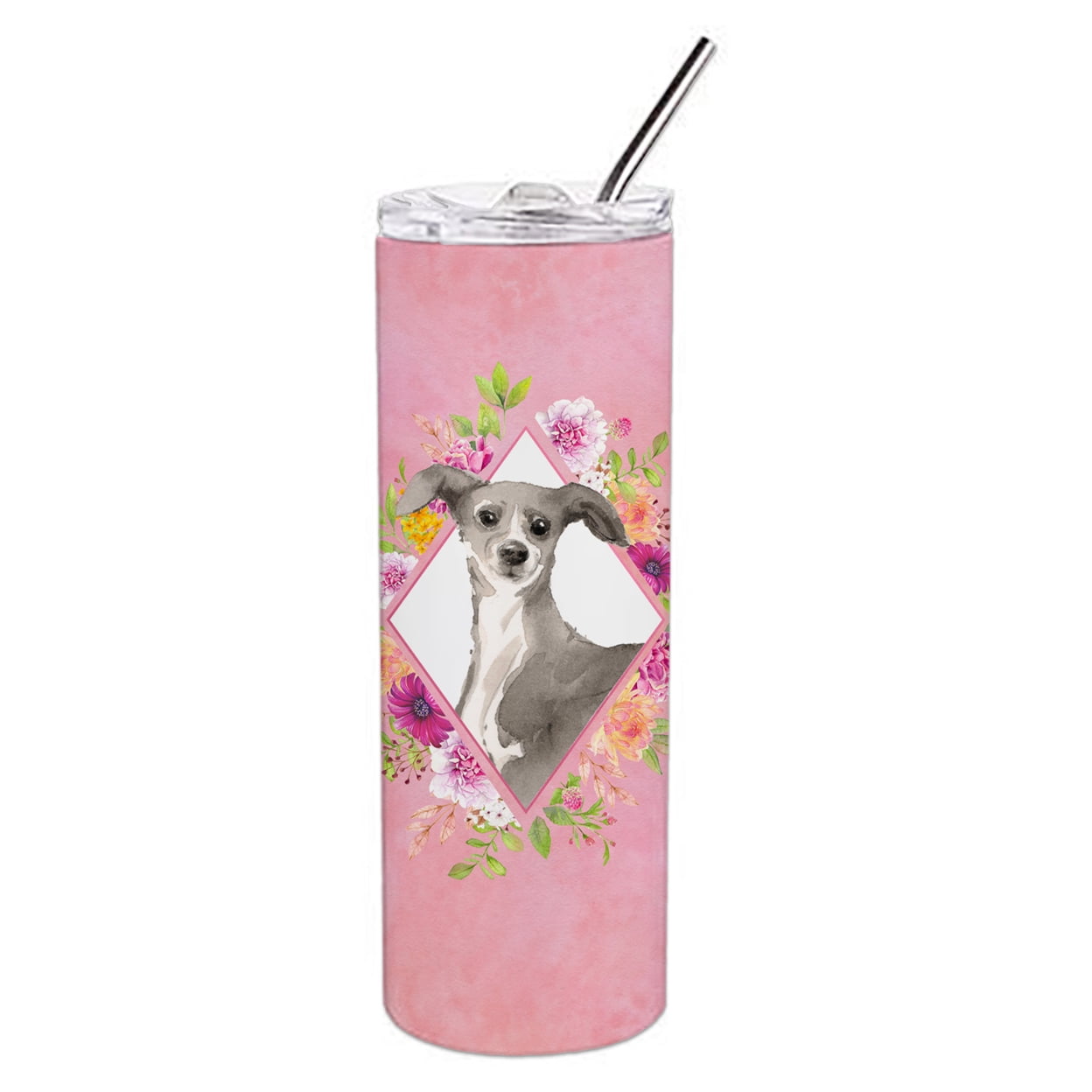 Carolines Treasures CK4230TBL20 Italian Greyhound Pink Flowers ...