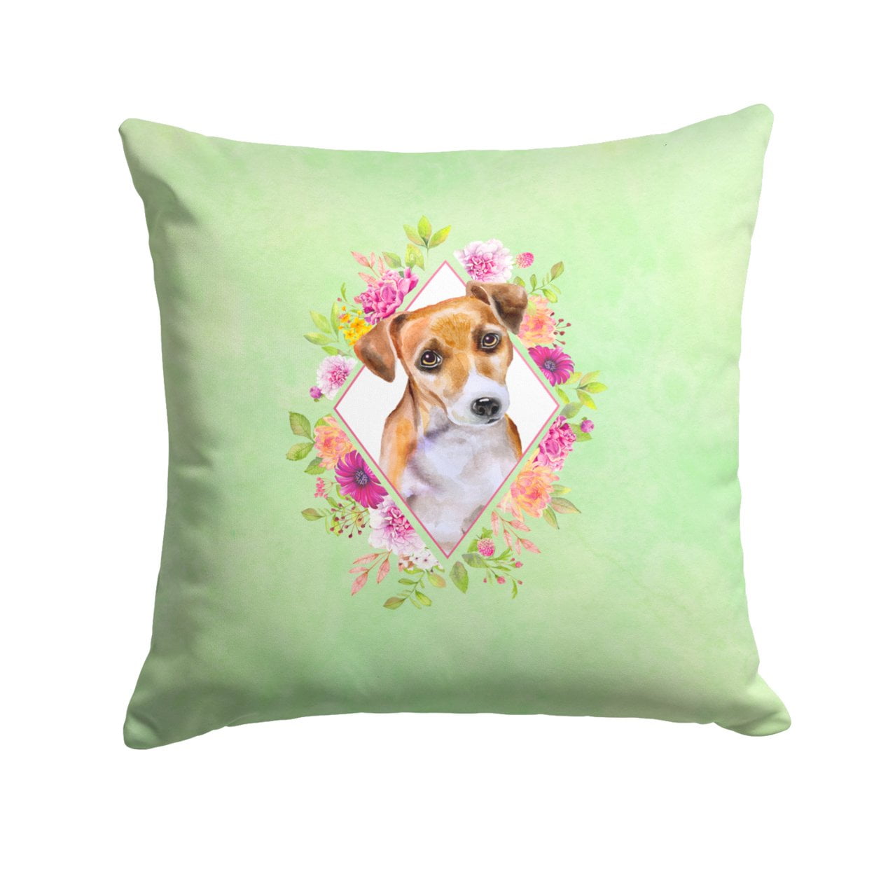 Carolines Treasures CK4315PW1414 Jack Russell Terrier 1 Green Flowers ...