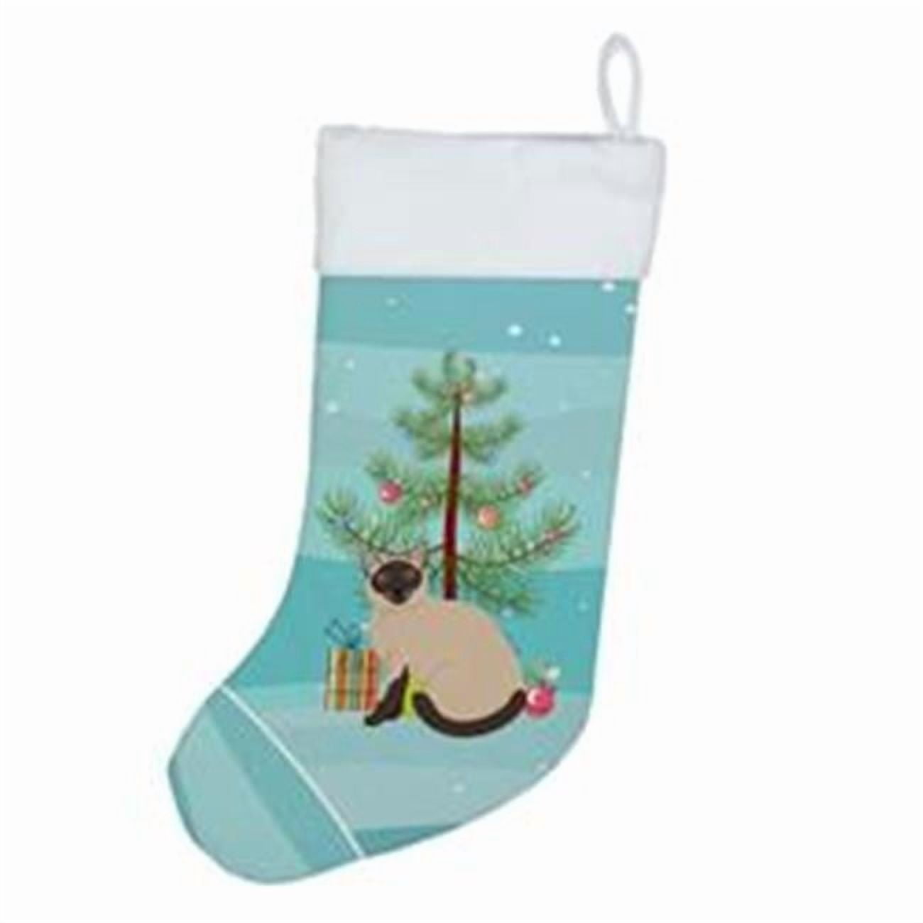 Siamese Traditional Cat Merry Christmas Christmas Stocking 13.5 in x 18 ...
