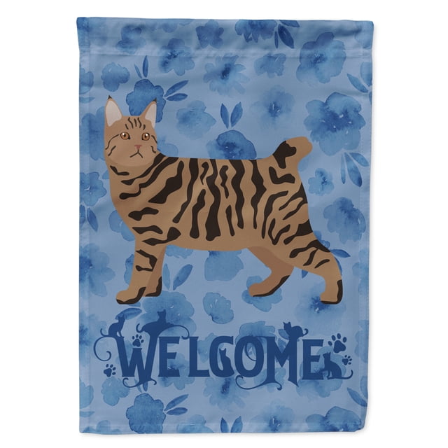 Carolines Treasures CK4952CHF Pixie Bob 3 Cat Welcome Flag Canvas House ...