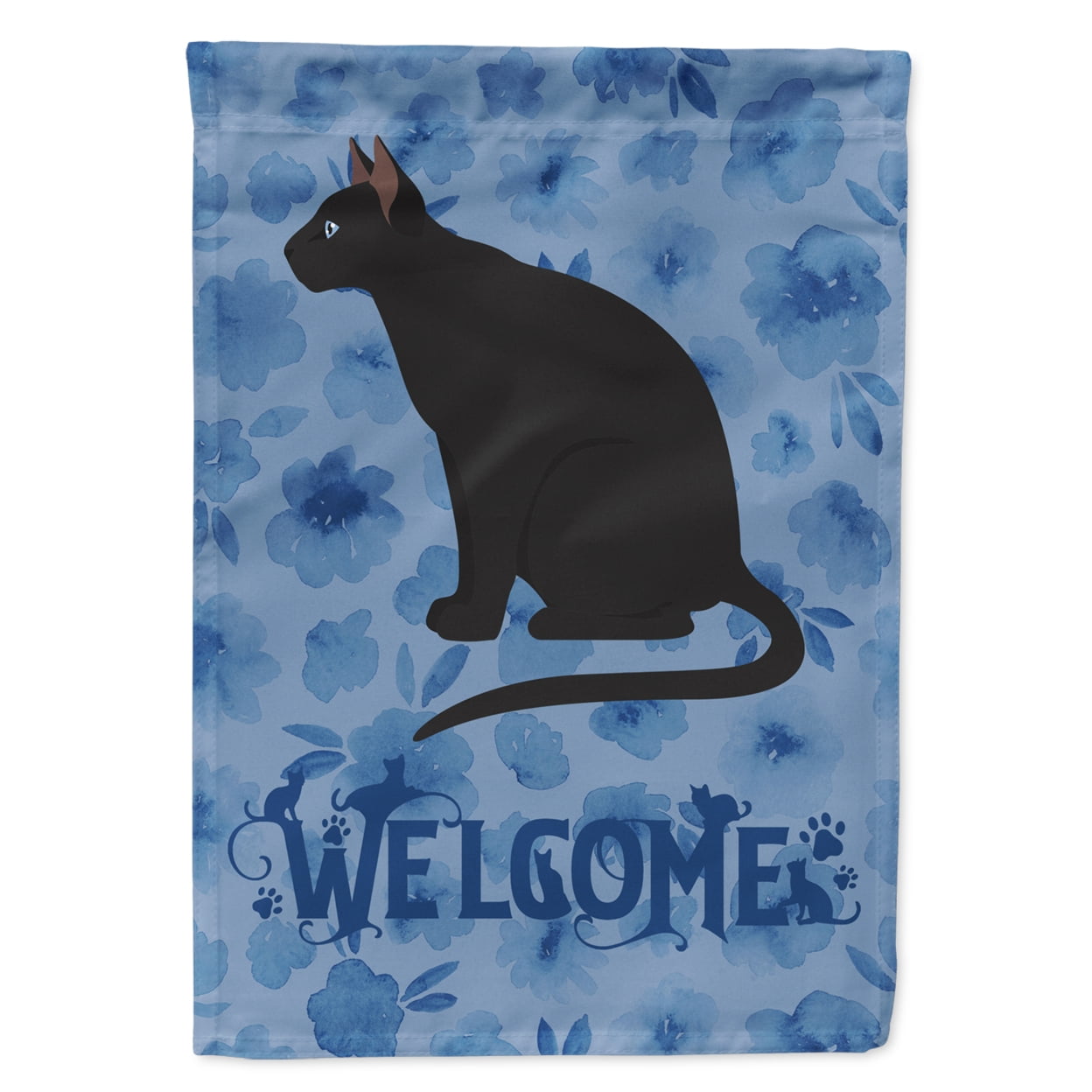 Carolines Treasures CK5047CHF Ojos Azules Cat Welcome Flag Canvas House ...