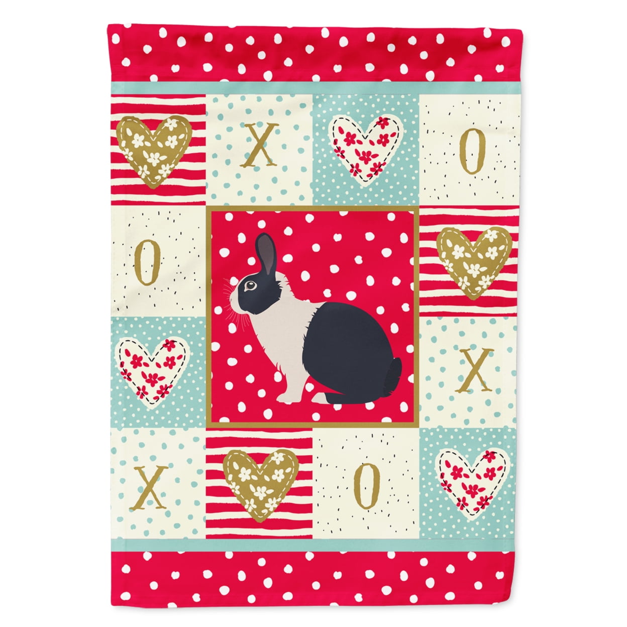 Carolines Treasures CK5385CHF Dutch Rabbit Love Flag Canvas House Size ...