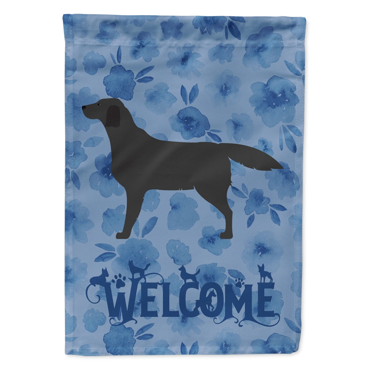 Carolines Treasures CK6135GF Black Labrador Retriever Welcome Flag ...