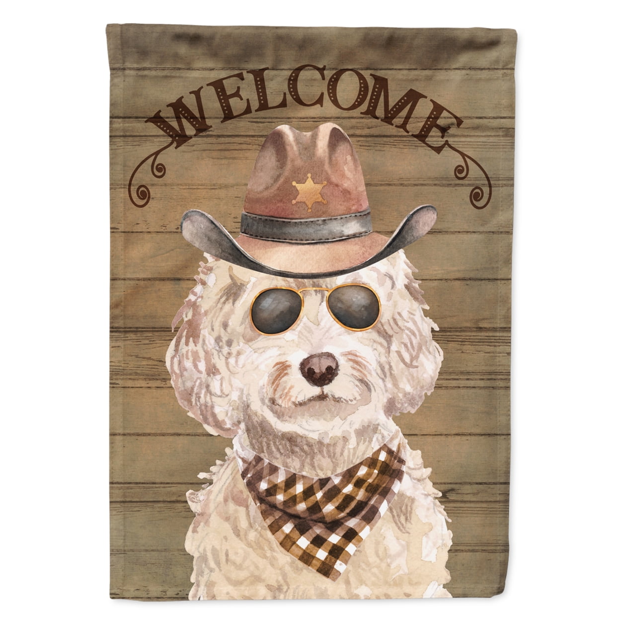 Carolines Treasures CK6304GF Champagne Cockapoo Country Dog Flag Garden ...