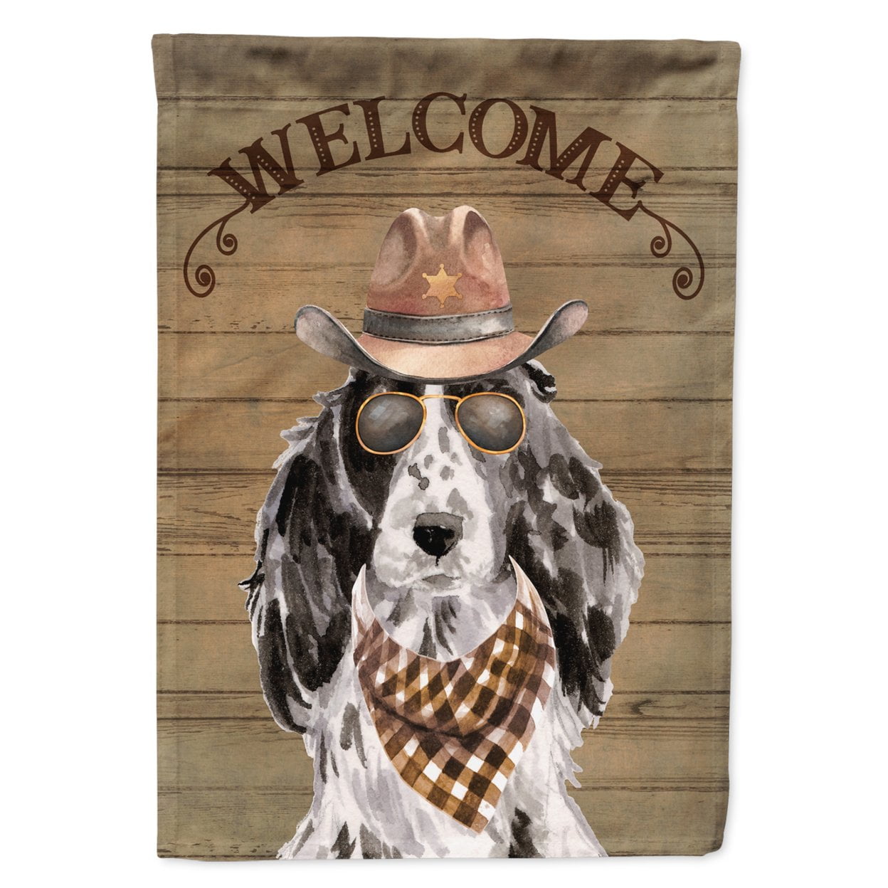Carolines Treasures CK6309CHF Cocker Spaniel 2 Country Dog Flag Canvas ...