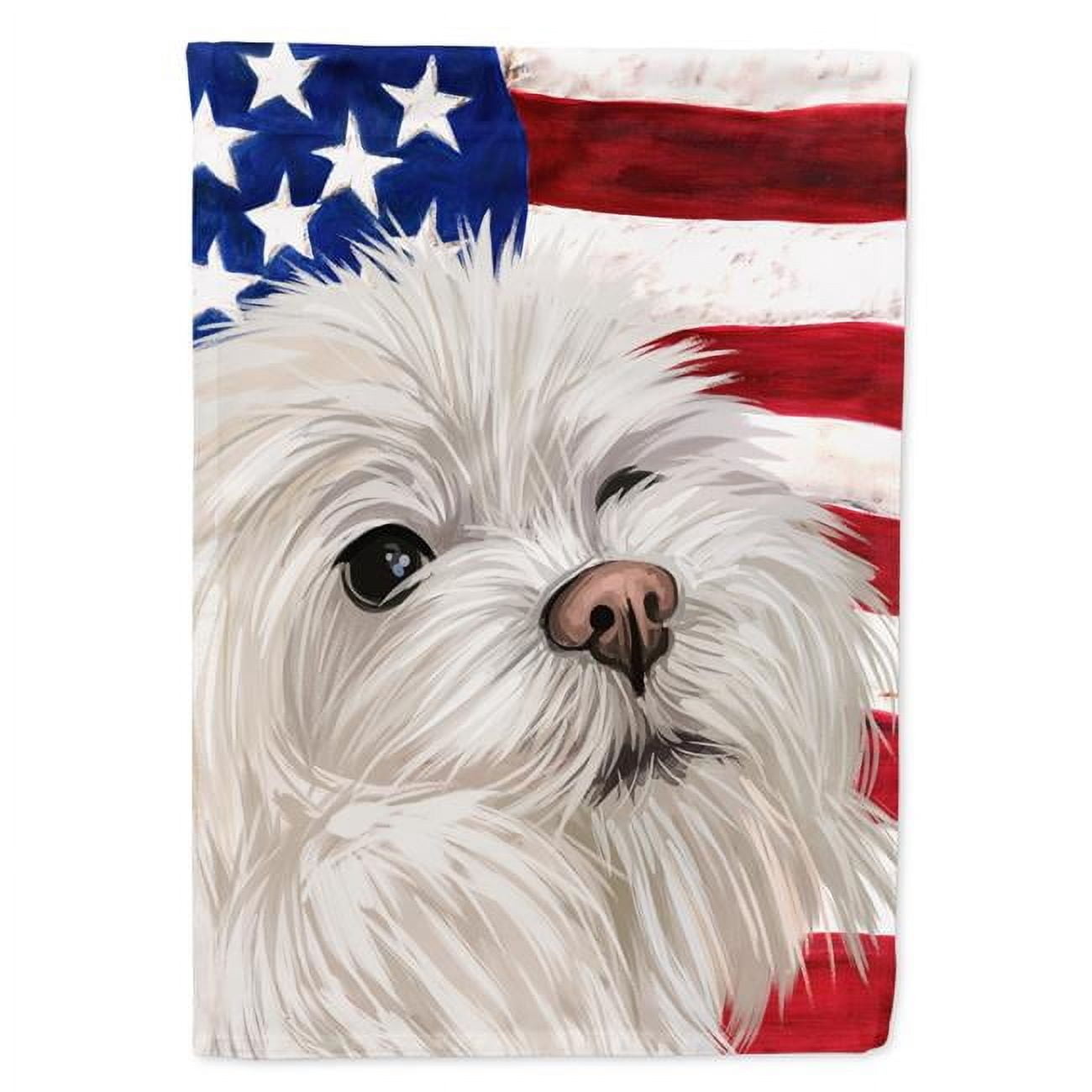 Carolines Treasures CK6612CHF Maltese American Canvas House Flag - 28 x ...