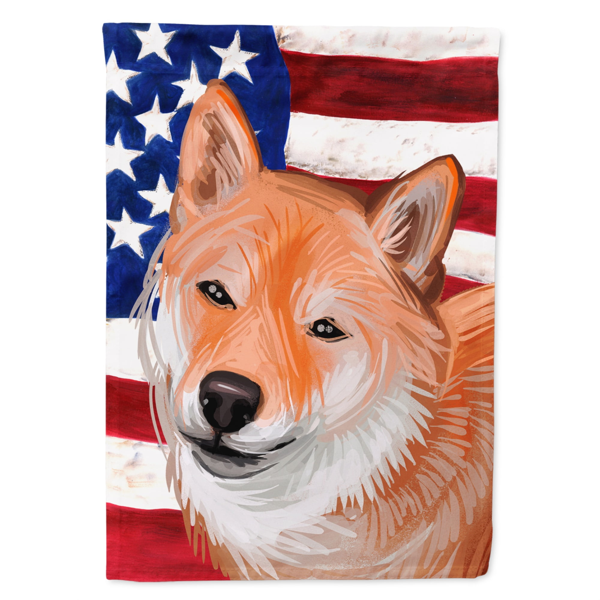 Carolines Treasures CK6704GF Shiba Inu Dog American Garden Size outdoor ...