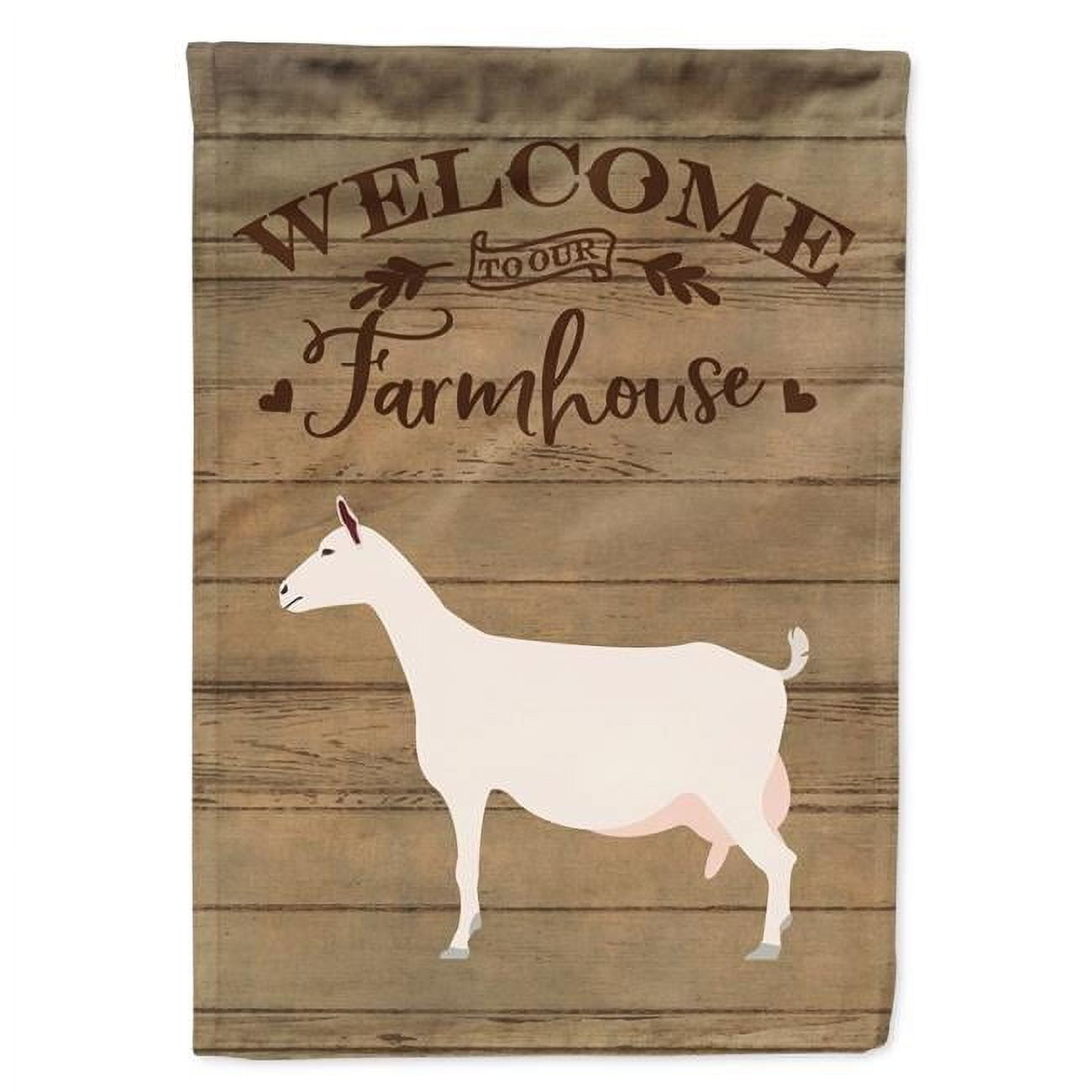 Carolines Treasures CK6833CHF Saanen Goat Welcome Canvas House Flag ...