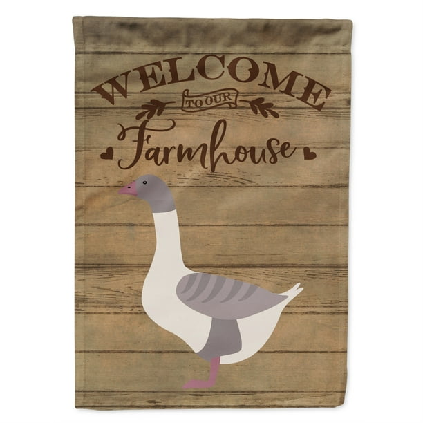 Carolines Treasures CK6845GF Buff Grey Back Goose Welcome Garden Size ...