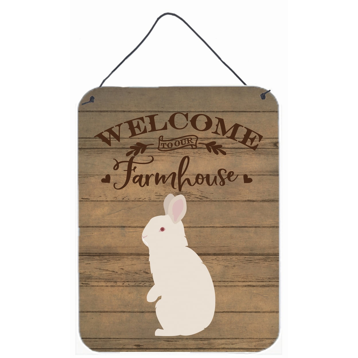 Caroline's Treasures CK6909DS1216 New Zealand White Rabbit Welcome Wall ...
