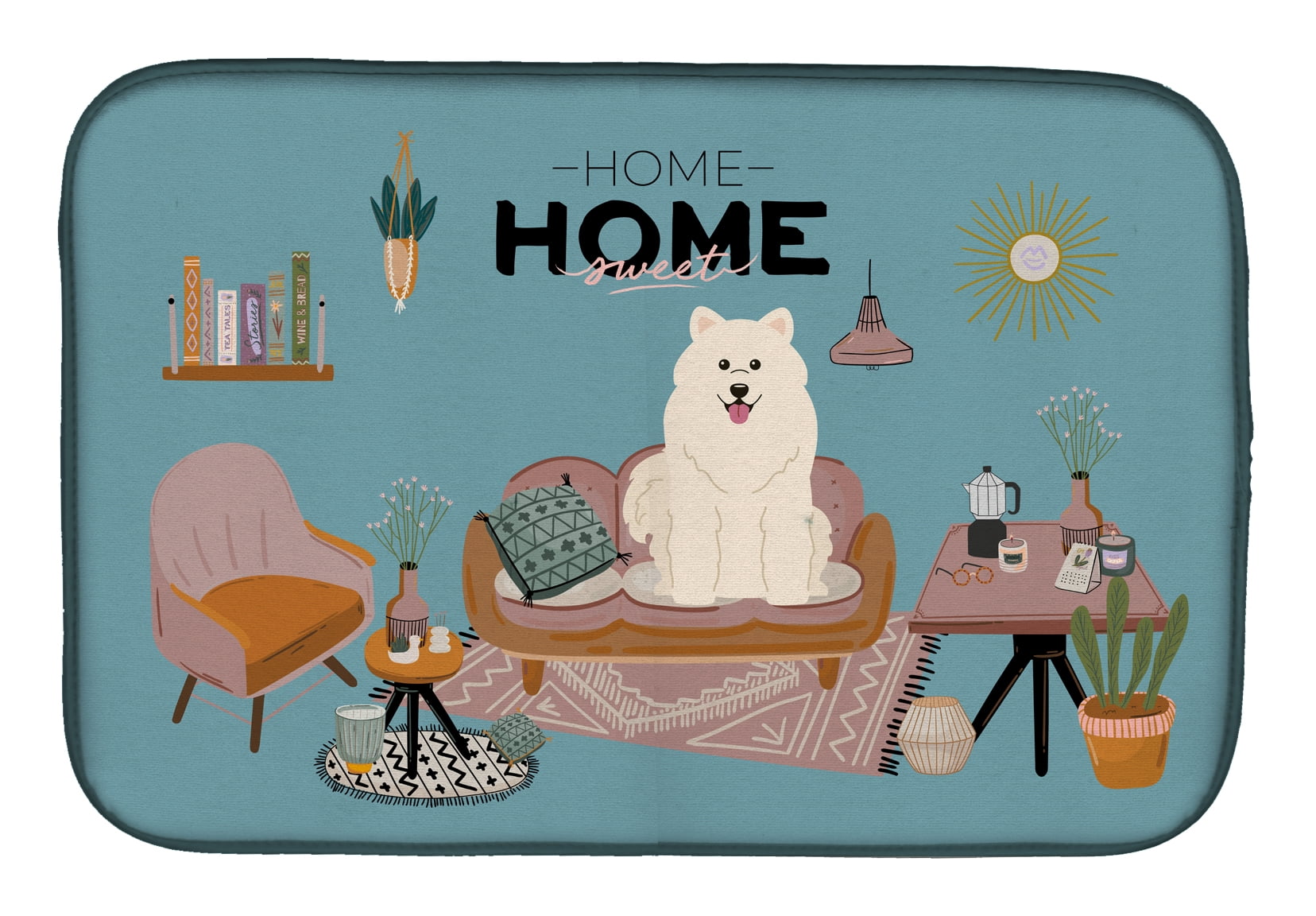 Samoyed Sweet Home Dish Drying Mat - Walmart Business Supplies