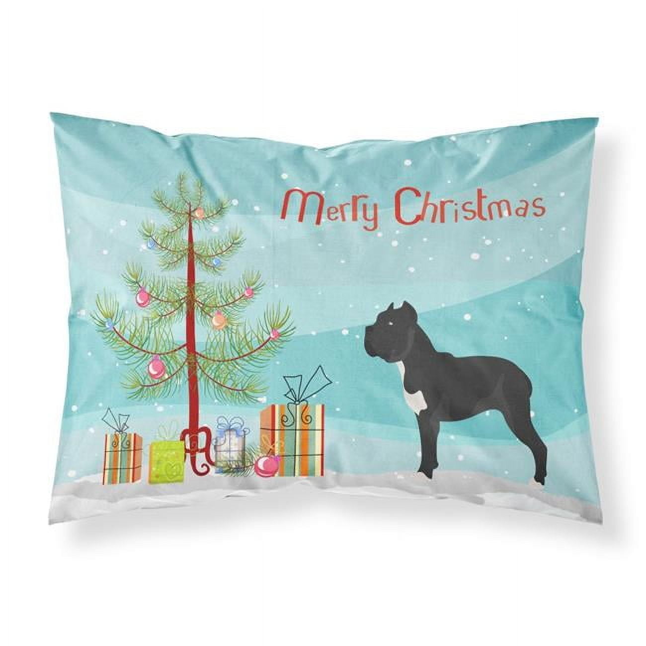 Carolines Treasures Cane Corso Christmas Fabric Standard Pillowcase ...
