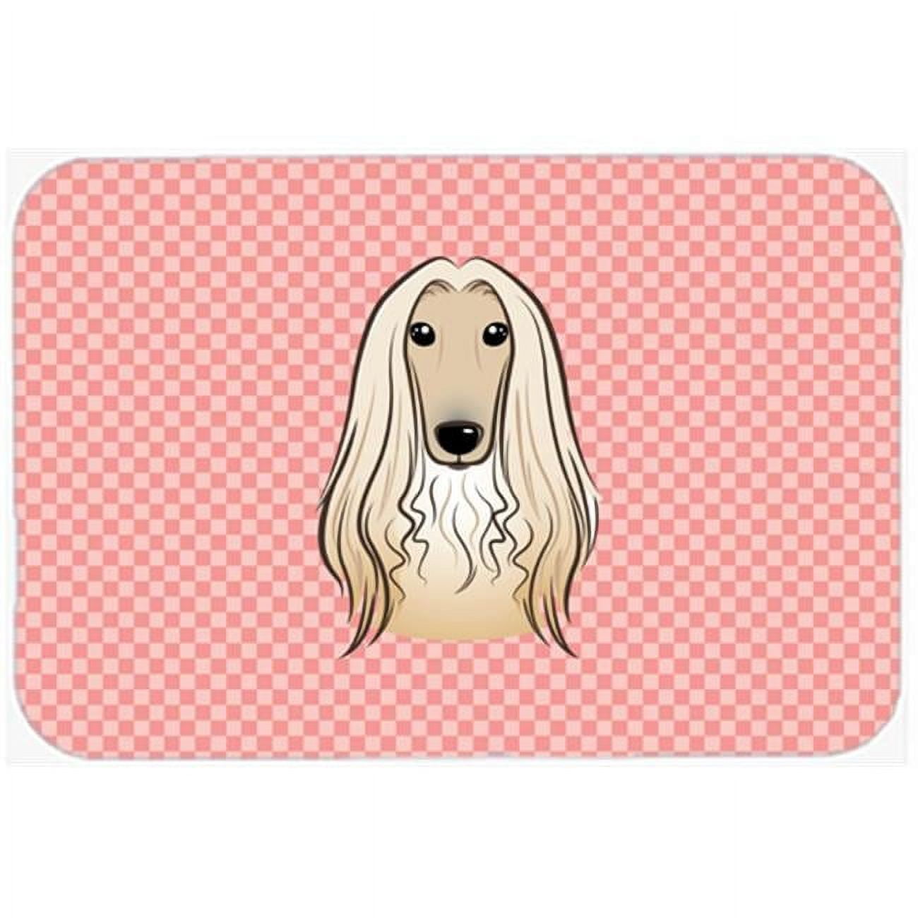 Carolines Treasures Checkerboard Pink Afghan Hound Mouse Pad Hot Pad or ...