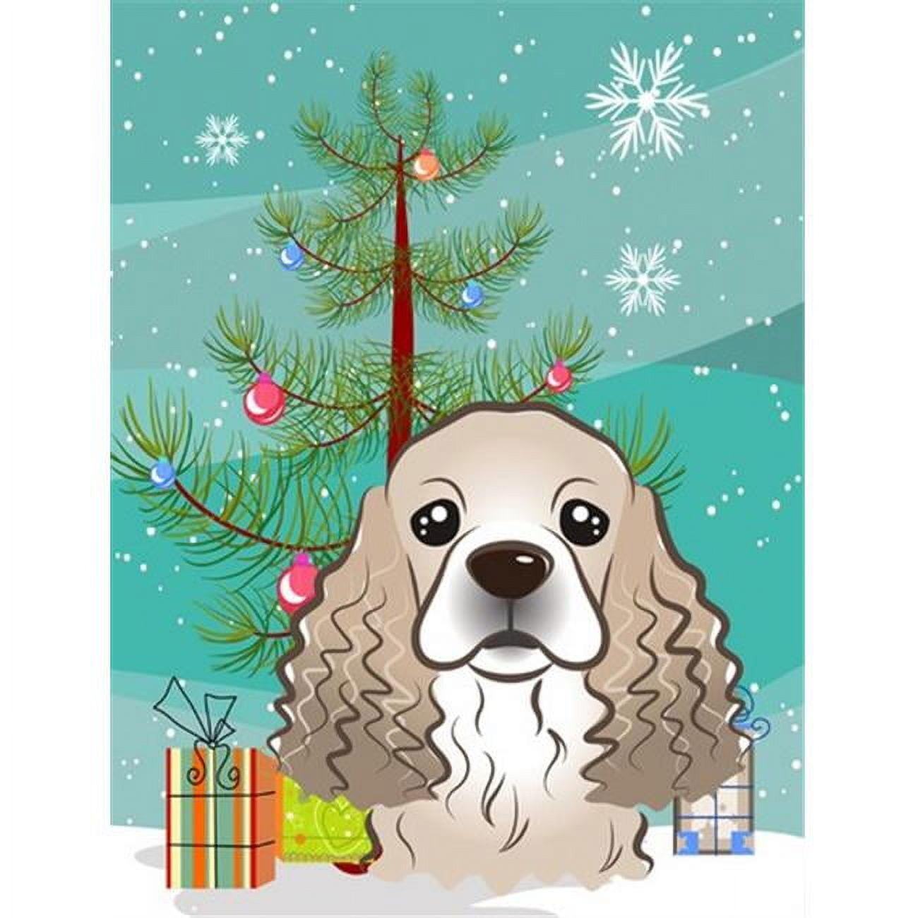 Carolines Treasures Christmas Tree and Cocker Spaniel Flag Garden Size ...