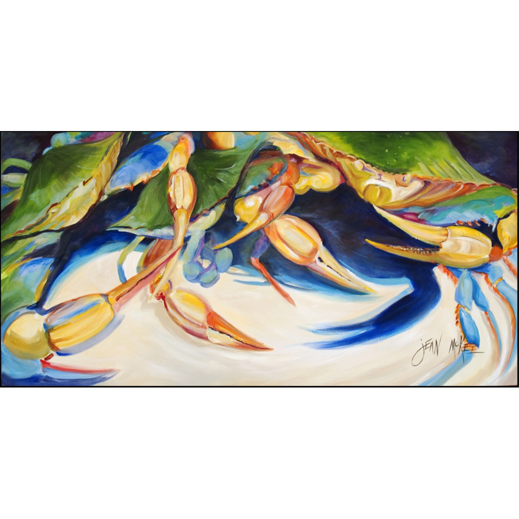 Carolines Treasures Dancing Crabs Floor Runner, 28" x 58" Multicolor ...