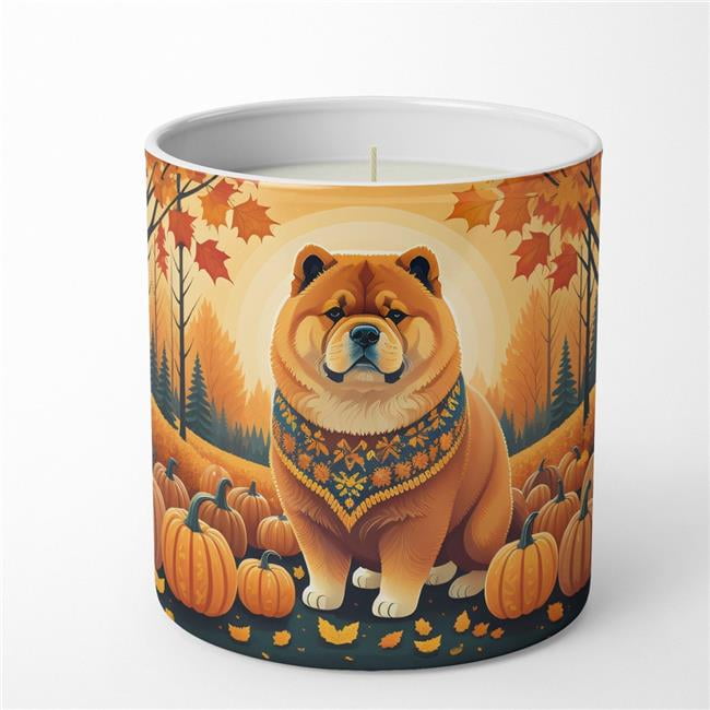 Carolines Treasures DAC1037CDL 10 oz Unisex Chow Chow Fall Decorative Soy Candle - Walmart ...