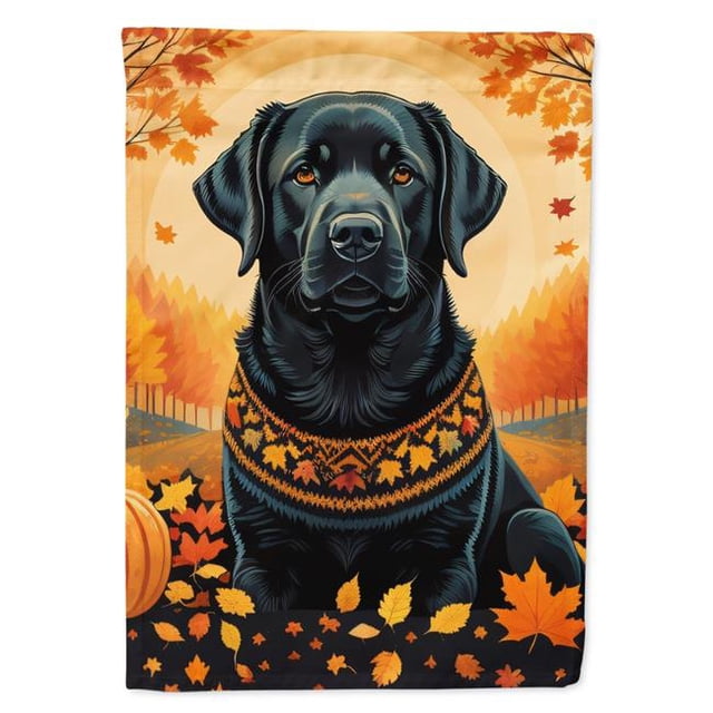 Black Labrador Retriever Fall House Flag - Walmart Business Supplies