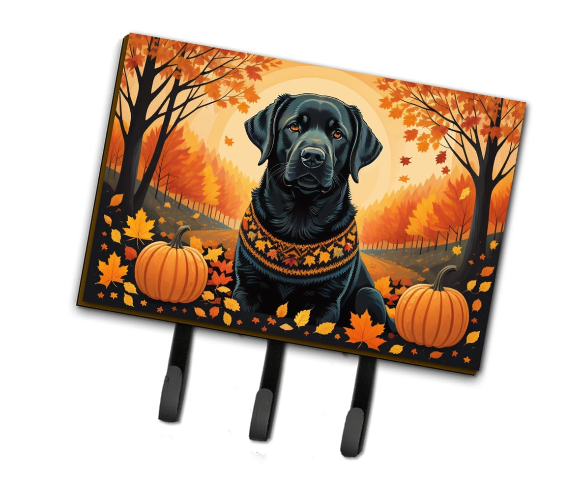 Black Labrador Retriever Fall Leash or Key Holder 6 in x 9 in - Walmart.com