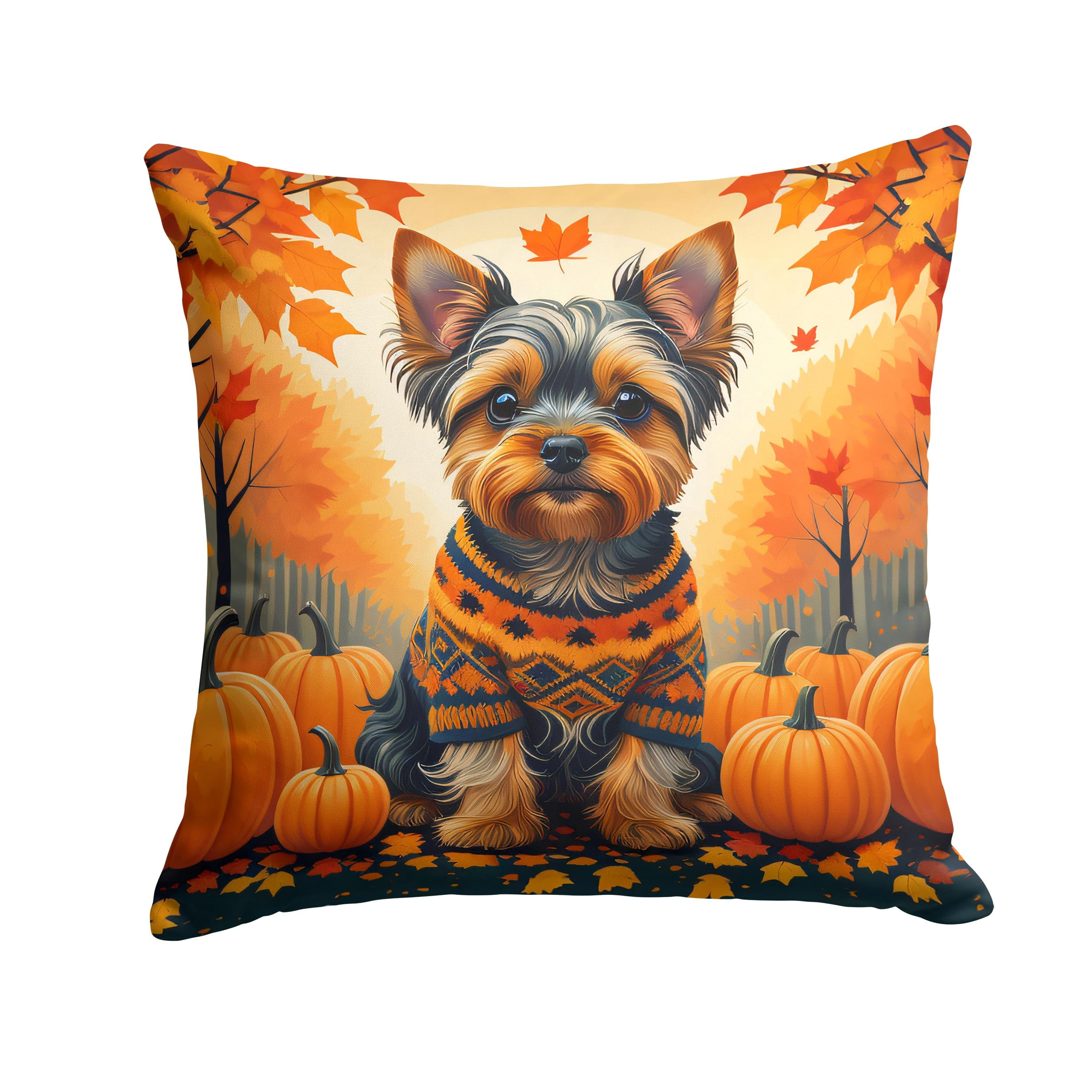 Yorkshire Terrier Fall Throw Pillow - Walmart.com