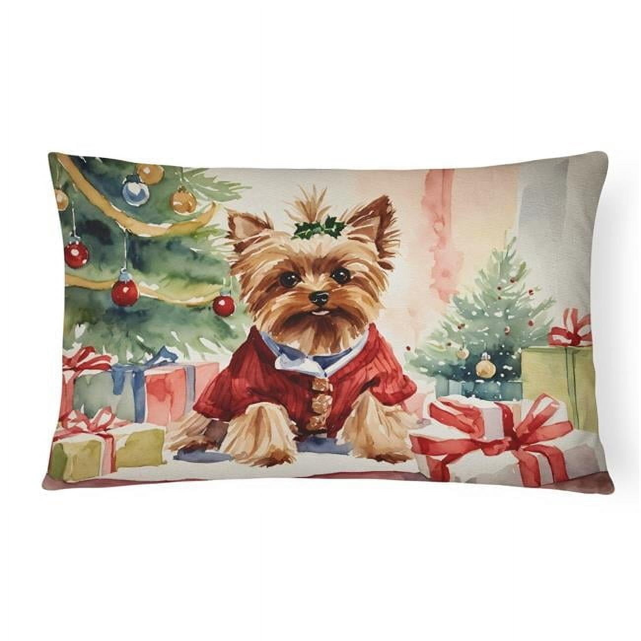 Carolines Treasures DAC1399PW1216 16 x 12 in. Unisex Yorkie Christmas ...