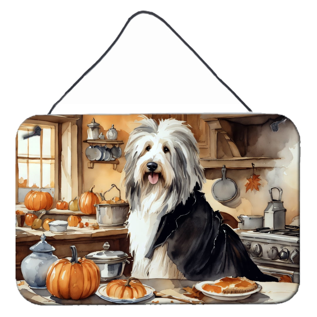 Carolines Treasures DAC1734DS812 12 x 8 in. Unisex Bearded Collie Fall ...
