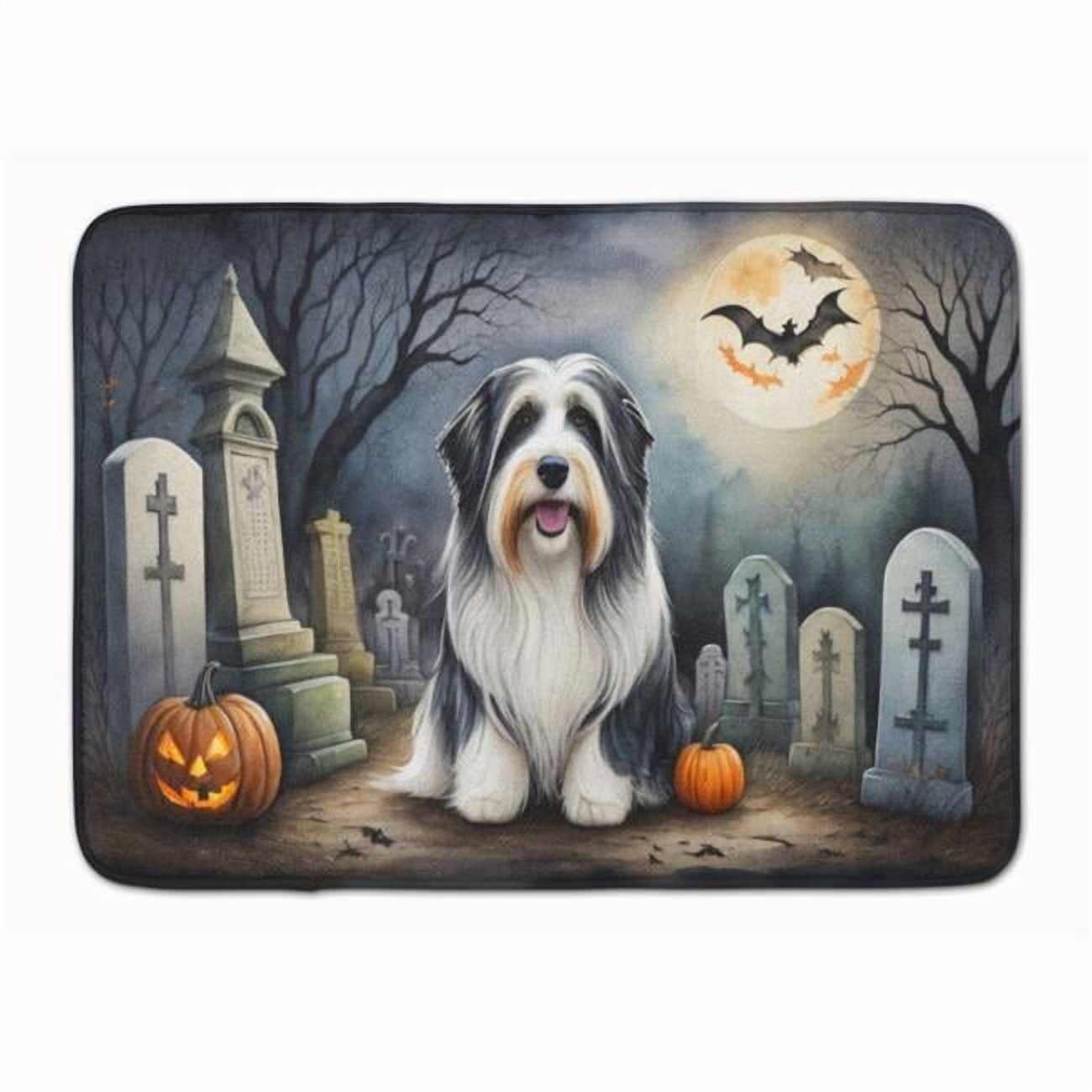 Carolines Treasures DAC2012RUG 19 x 27 in. Unisex Bearded Collie Spooky ...
