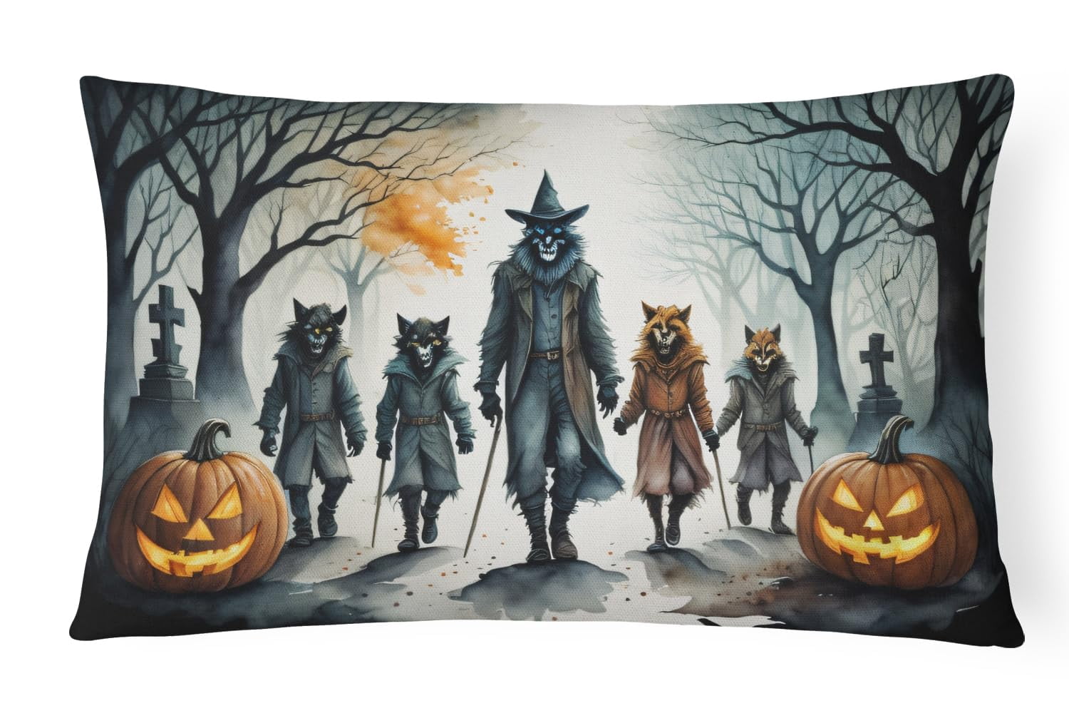 Carolines Treasures DAC2280PW1216 16 x 12 in. Unisex Werewolves Spooky ...