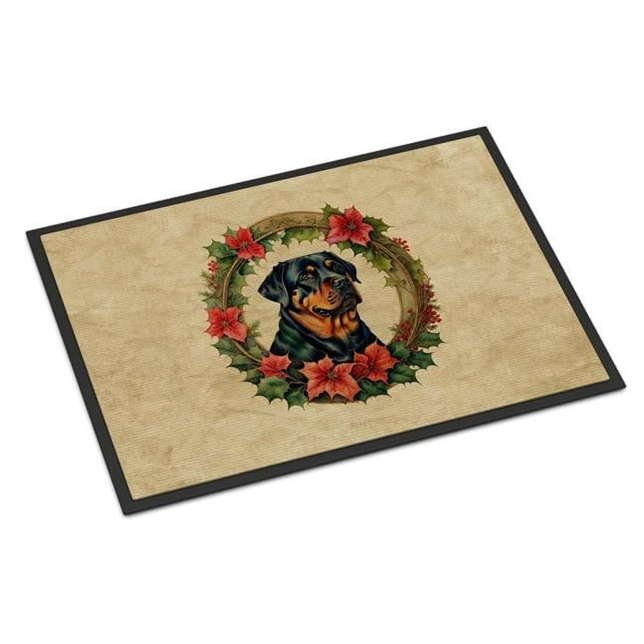 Carolines Treasures DAC2419JMAT 24 x 36 in. Rottweiler Christmas ...