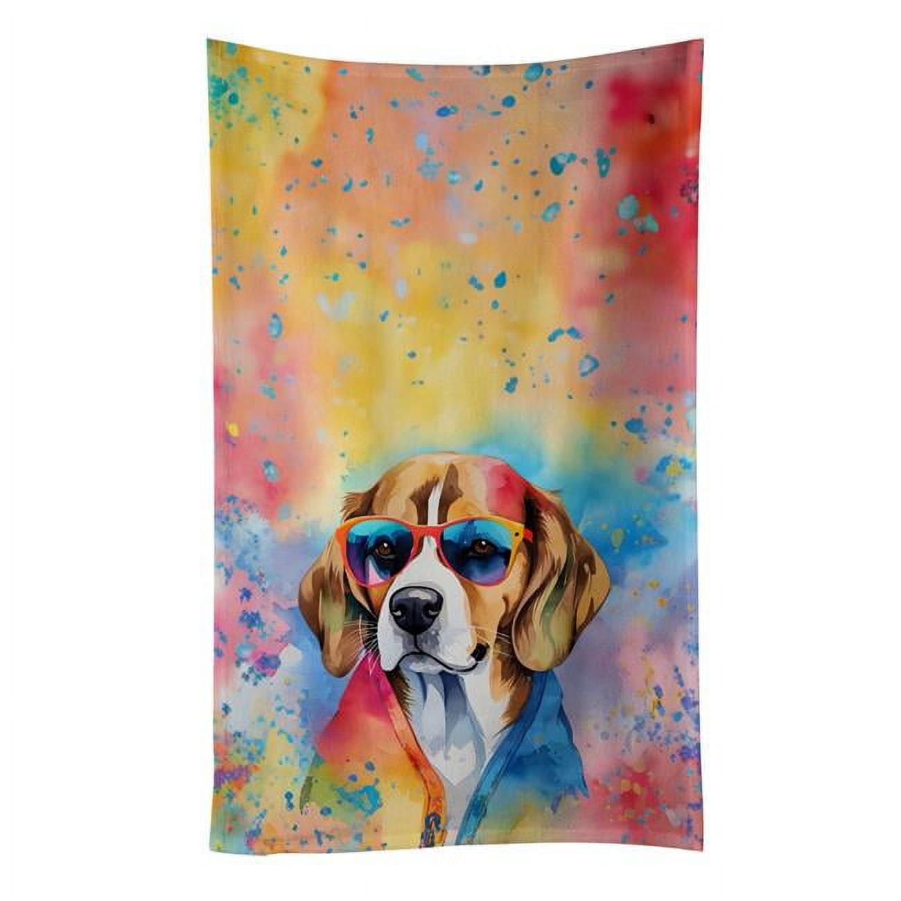 Carolines Treasures DAC2455KTWL 25 x 15 in. Beagle Hippie Dawg Kitchen ...