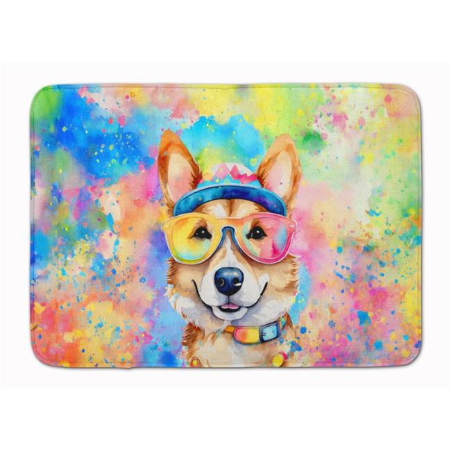 Carolines Treasures DAC2495RUG 19 x 27 in. Corgi Hippie Dawg Memory ...