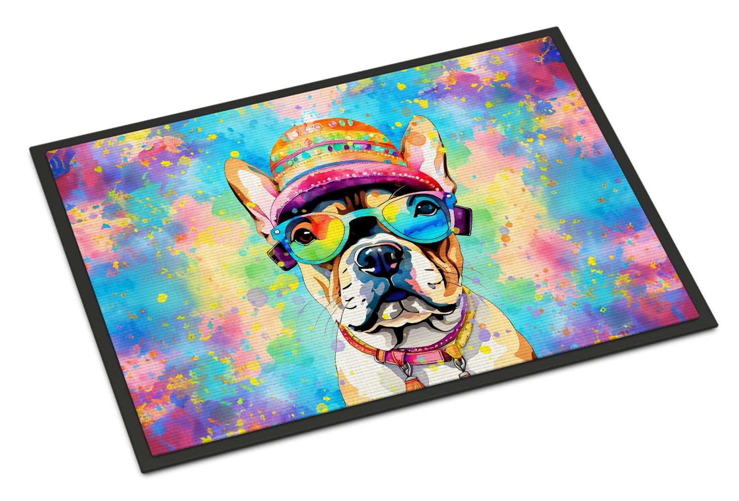 Caroline's Treasures DAC2508MAT French Bulldog Hippie Dawg Doormat ...