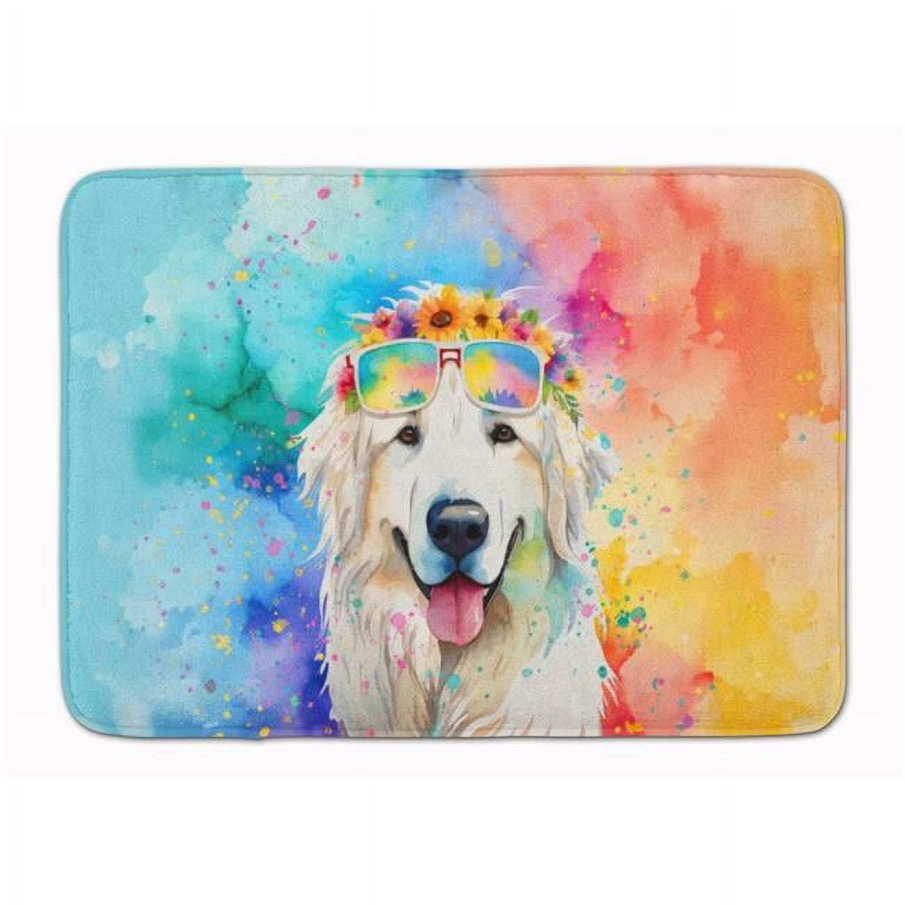 Carolines Treasures DAC2518RUG 19 x 27 in. Great Pyrenees Hippie Dawg ...