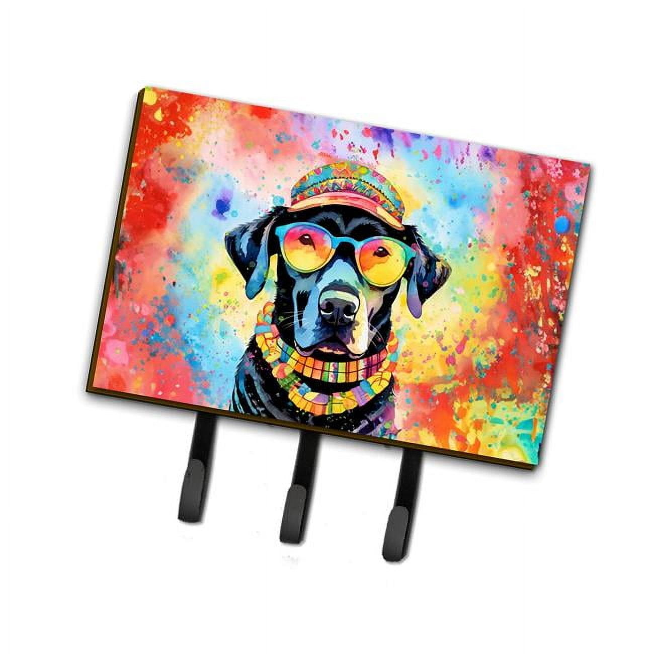 Carolines Treasures DAC2522TH68 9 x 6 in. Unisex Black Labrador Hippie ...