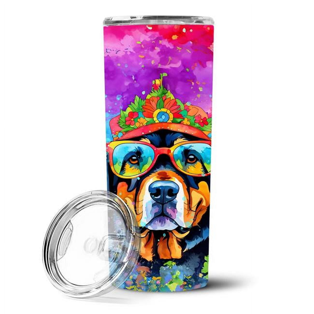 Carolines Treasures DAC2547TBL20 3 x 8.25 x 3 in. Rottweiler Hippie ...