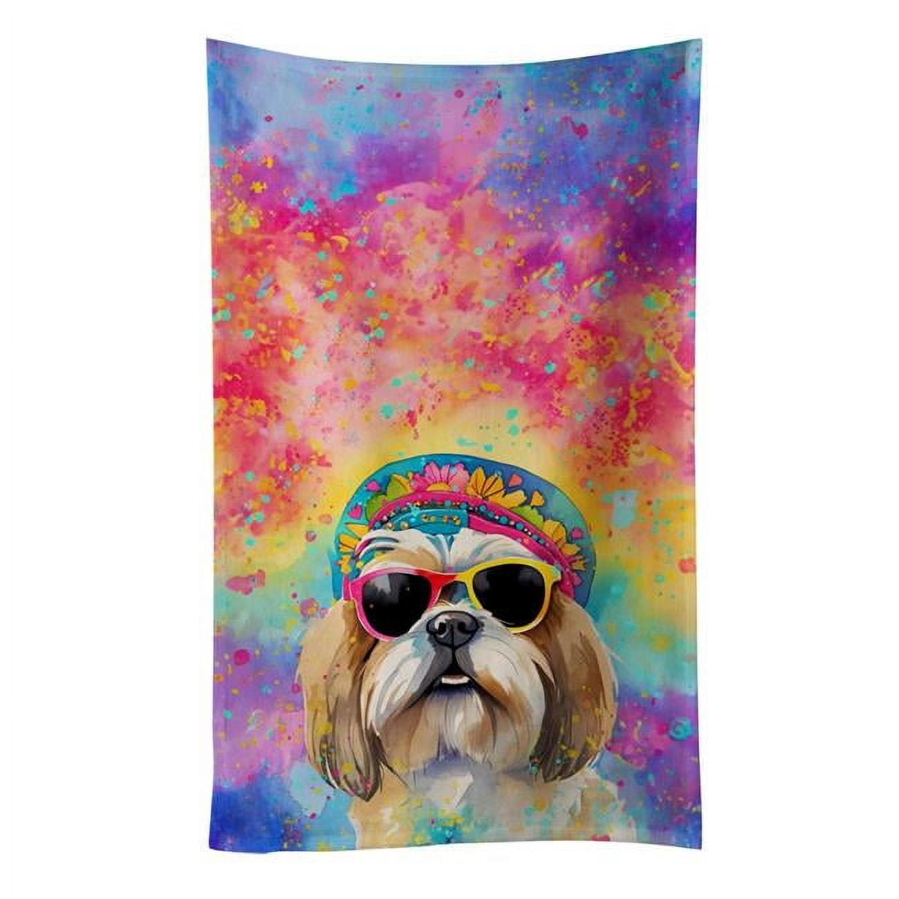 Carolines Treasures DAC2562KTWL 25 x 15 in. Unisex Shih Tzu Hippie Dawg ...