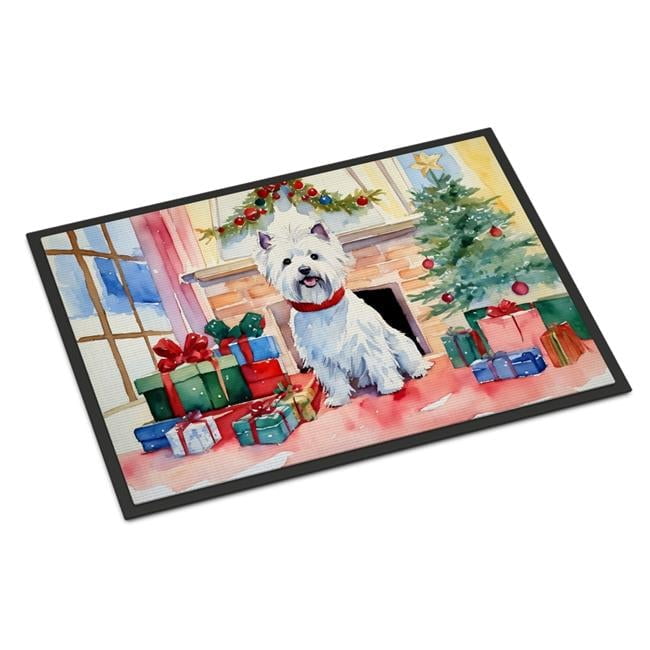 Carolines Treasures DAC2763MAT 0.15 x 18 x 27 in. Westie Cozy Christmas ...