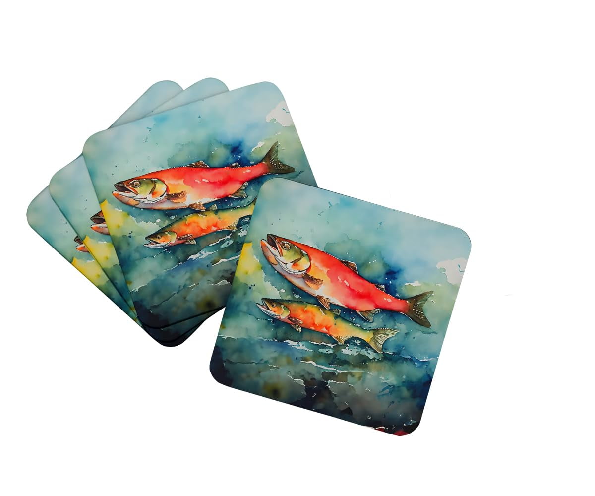 Carolines Treasures DAC2818FC 3.5 x 3.5 in. Salmon Foam Coasters ...