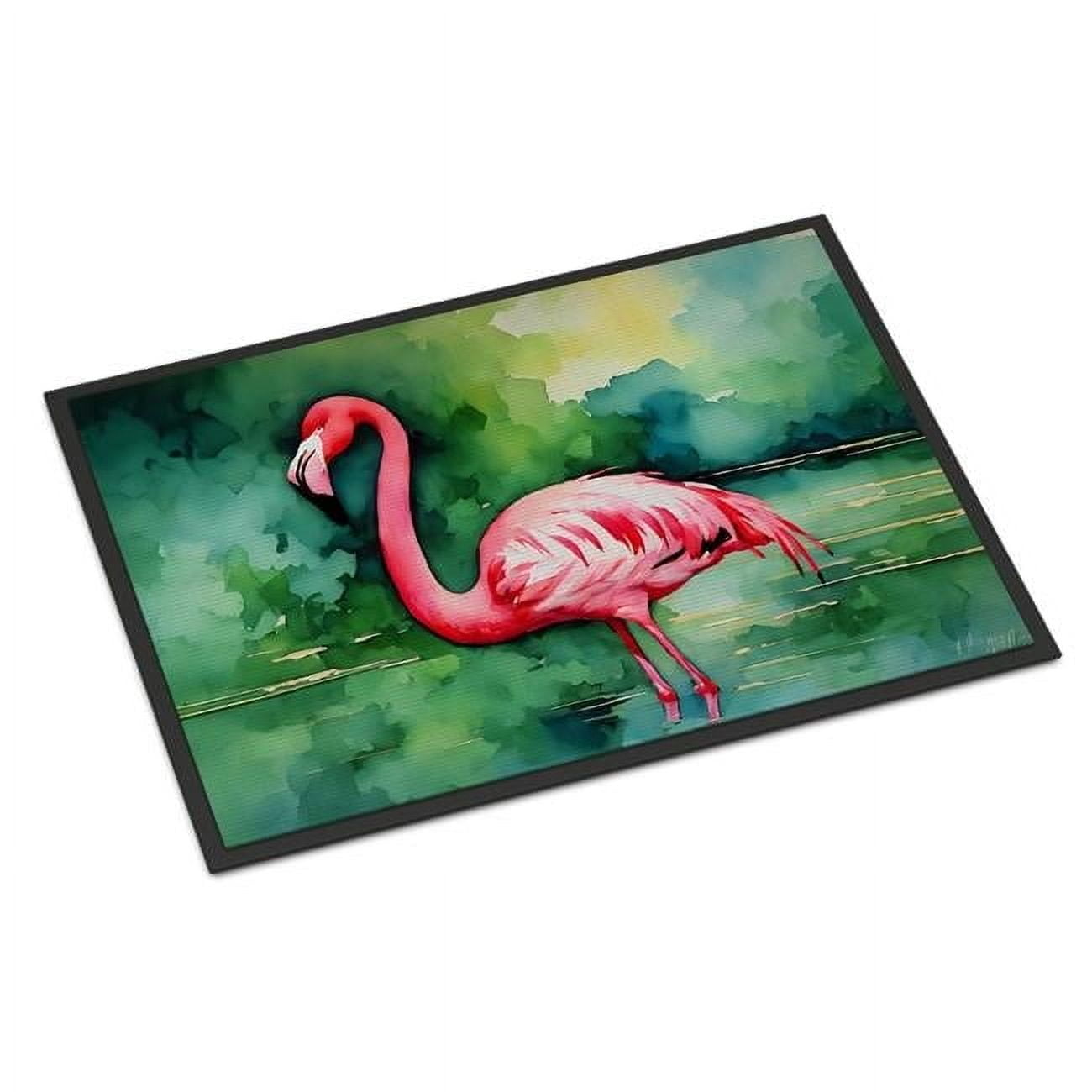 Carolines Treasures DAC2858JMAT 0.15 x 24 x 36 in. Flamingo Doormat ...