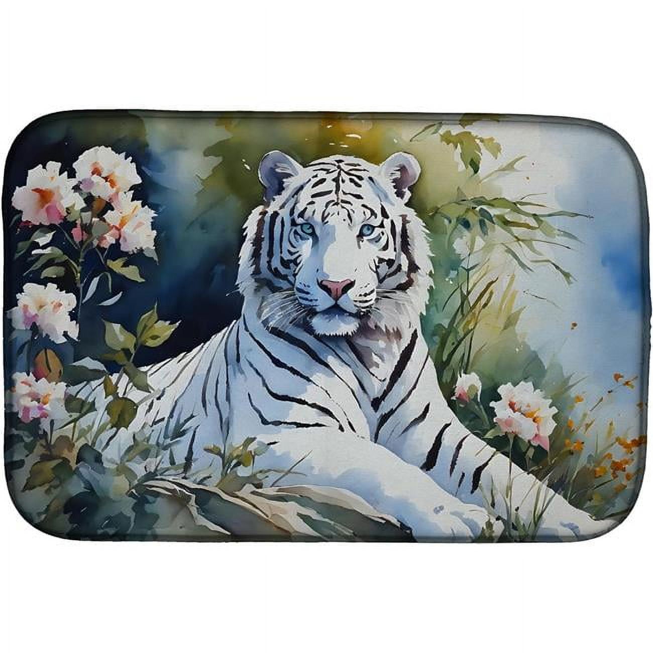 Carolines Treasures DAC3001DDM 0.2 x 21 x 14 in. White Tiger Dish ...