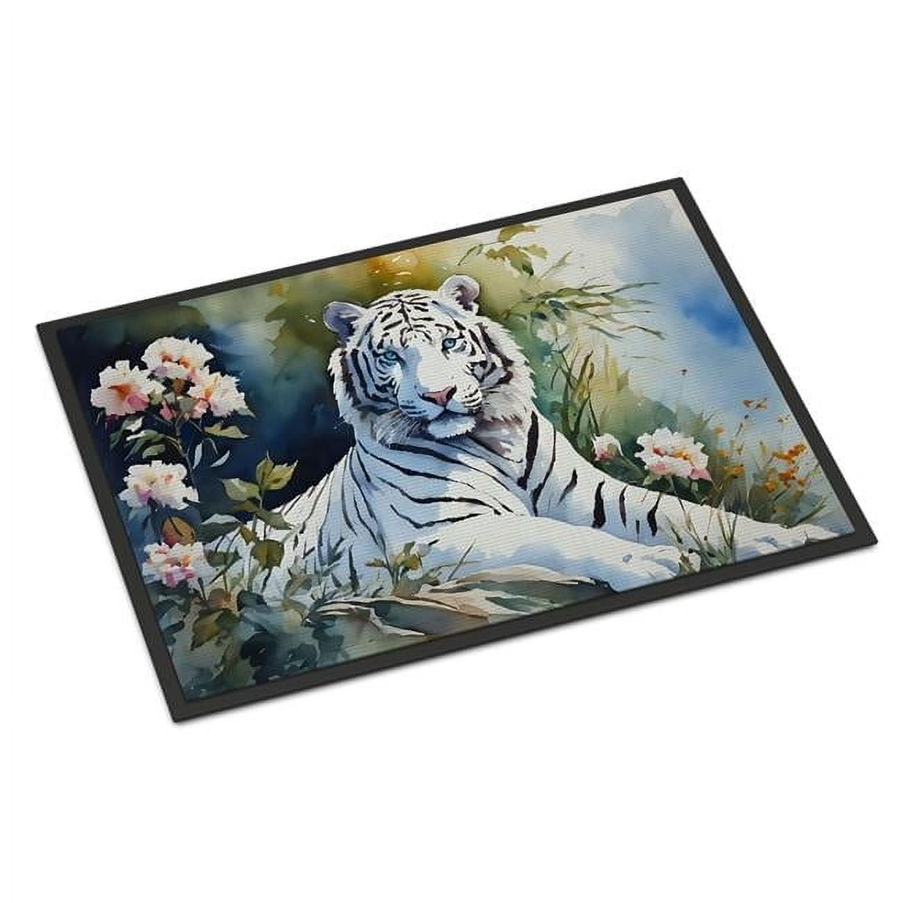 Carolines Treasures DAC3001MAT 0.15 x 18 x 27 in. White Tiger Doormat ...