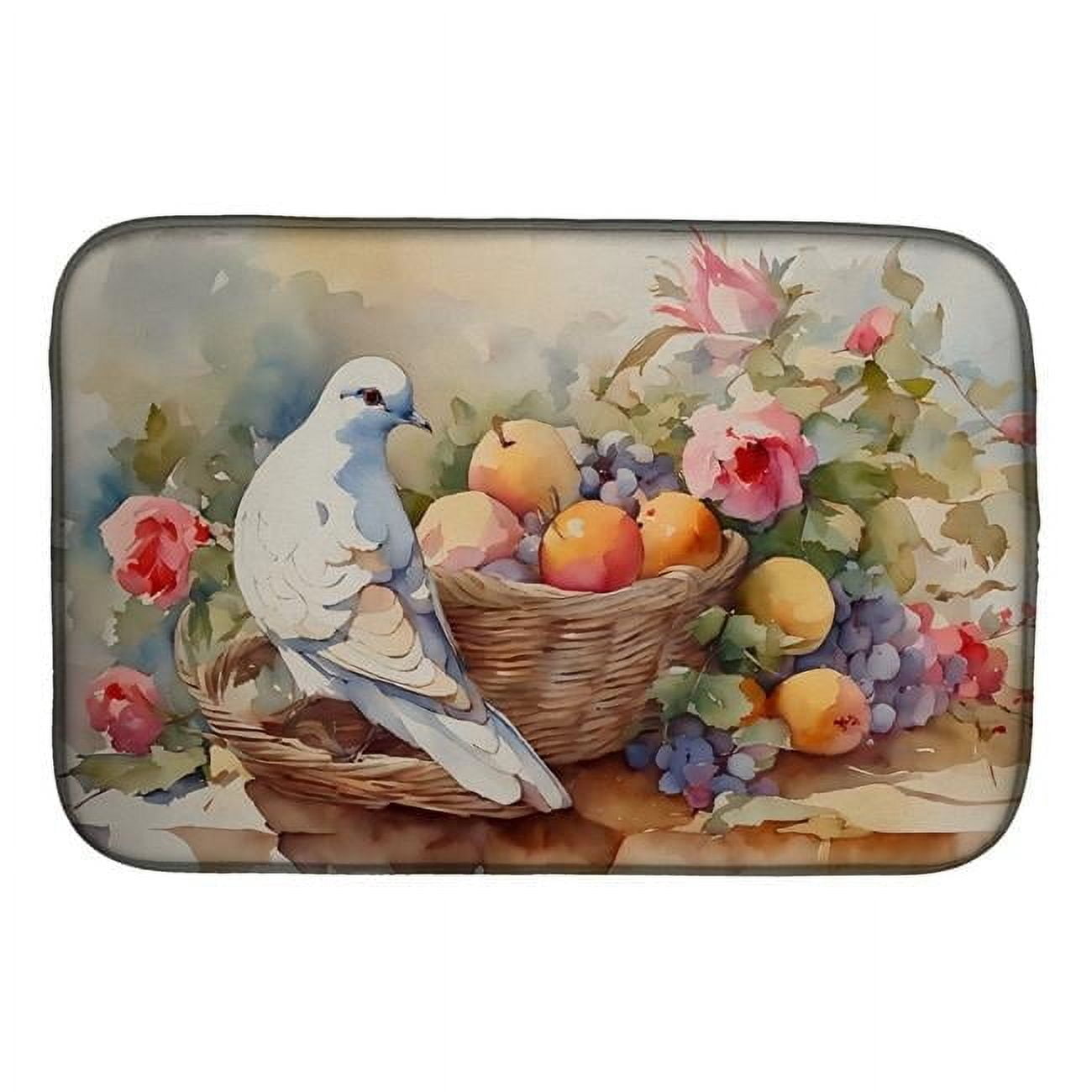 Carolines Treasures DAC3206DDM 21 x 14 in. Dove Dish Drying Mat ...